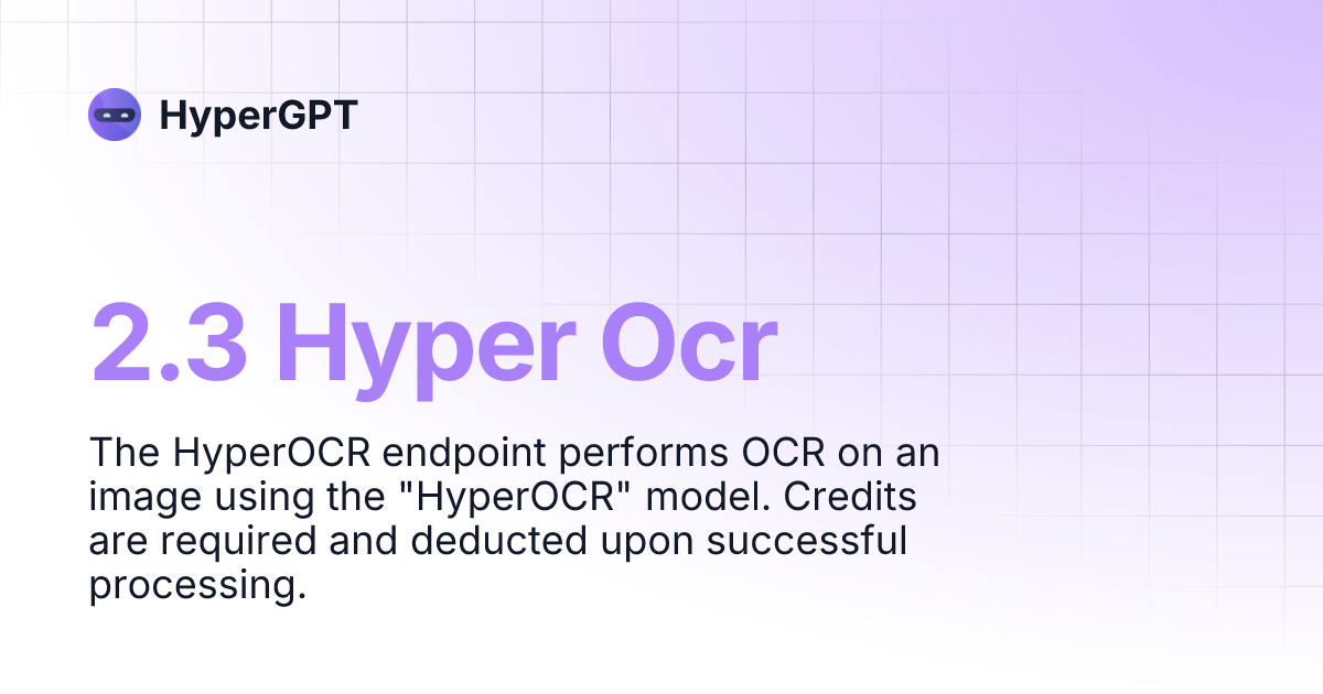 2.3 Hyper Ocr | HyperGPT